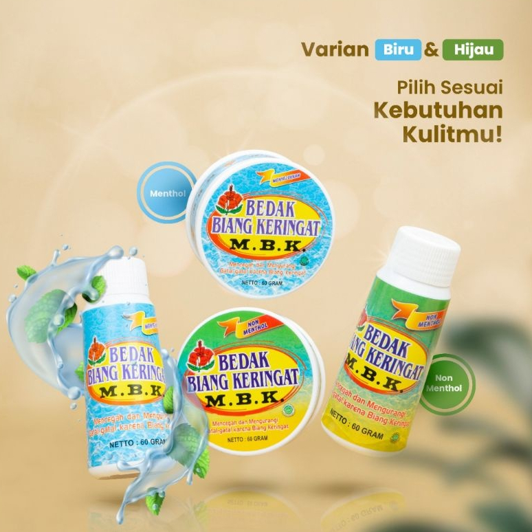 Jual MBK TIN & BOTOL BEDAK BIANG KERINGAT BIRU MENTHOL dan HIJAU NON ...