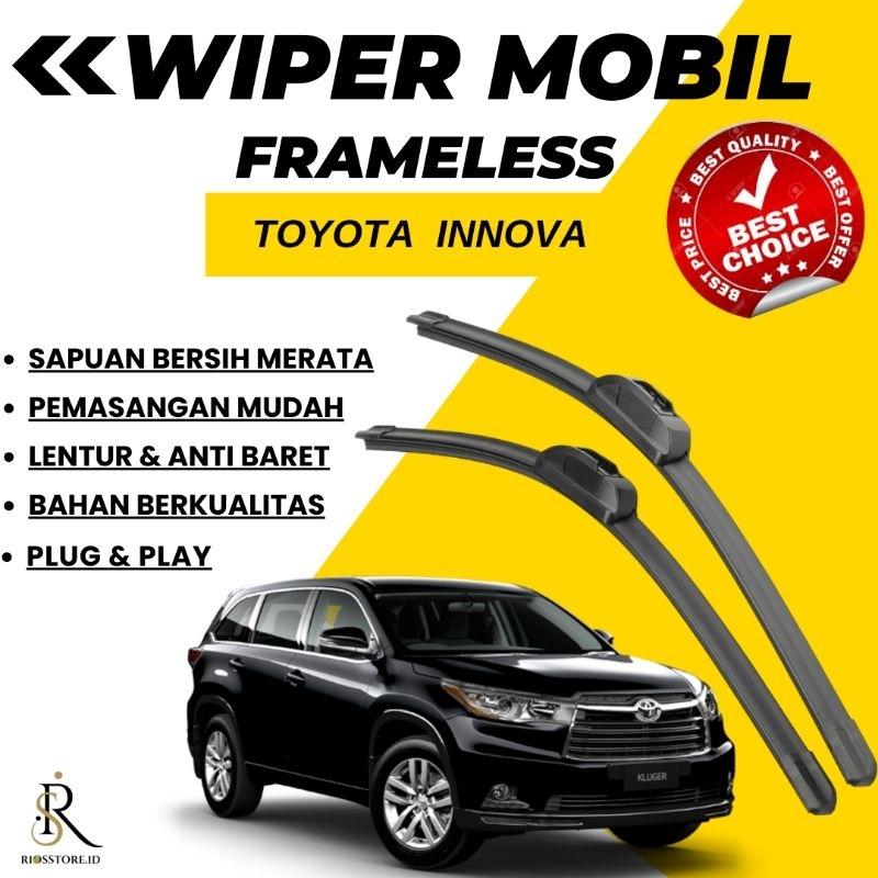 Jual Wiper frameless kaca mobil depan toyota kijang innova semua tipe 1 ...