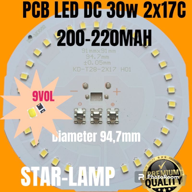 Jual PCB LED DC 30W 2X17C 200-220MAH | Shopee Indonesia