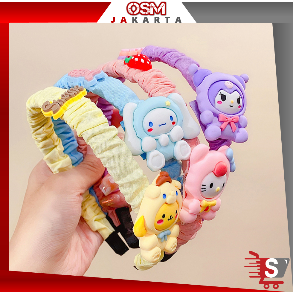 Jual OSM JKT F6103 Bando Scrunchie Sanrio / Headband Fashion Korea Lucu ...