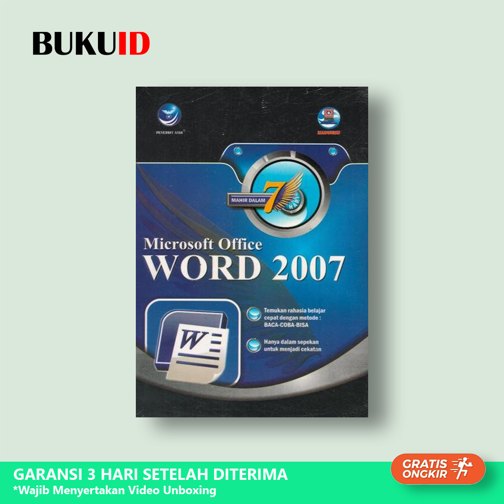 Jual Buku Mahir Dalam 7 Hari Microsoft Office Word 2007 - Original | Shopee Indonesia