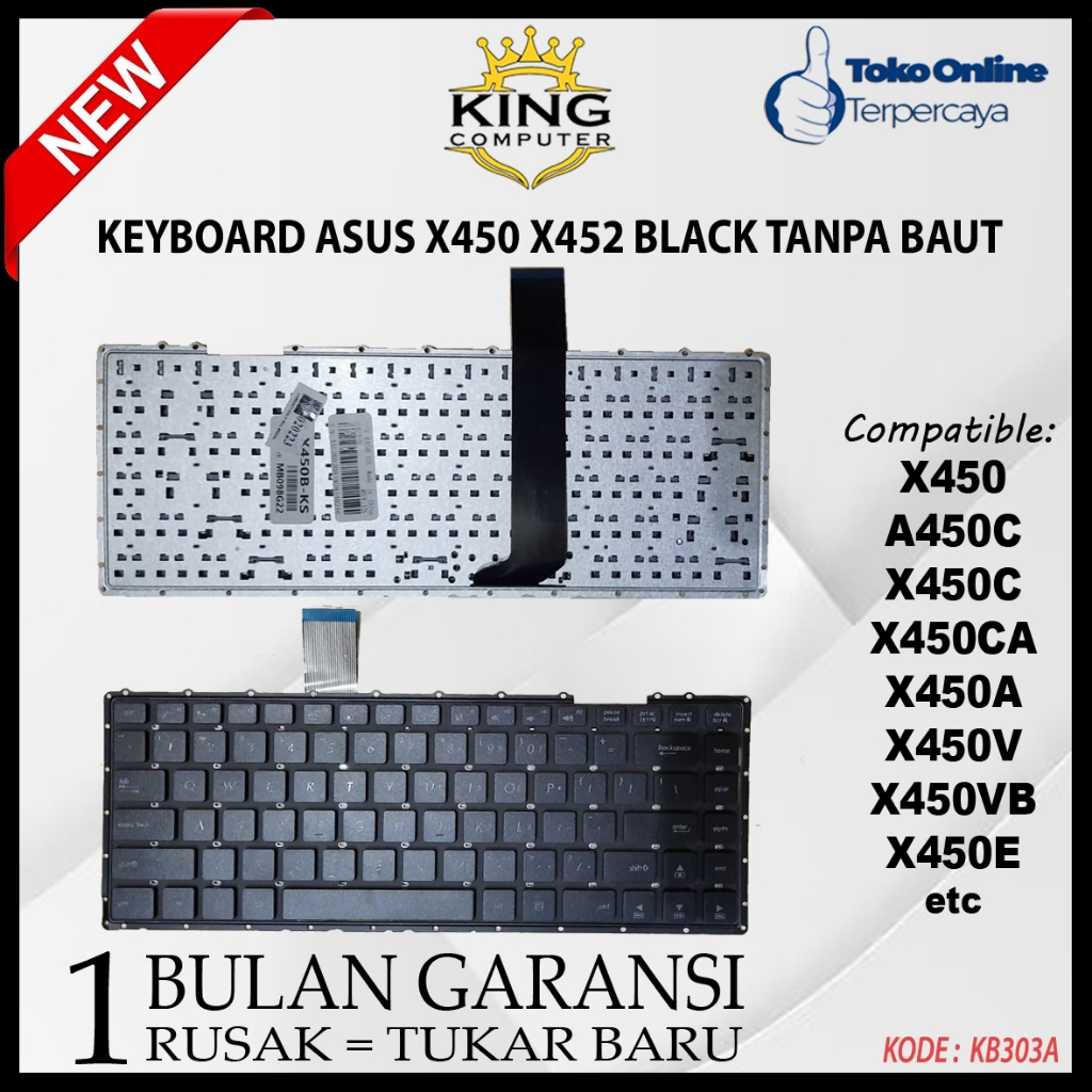 Jual KEYBOARD LAPTOP ASUS A450 A450C X450VB X450 X450C X450A X450V ...