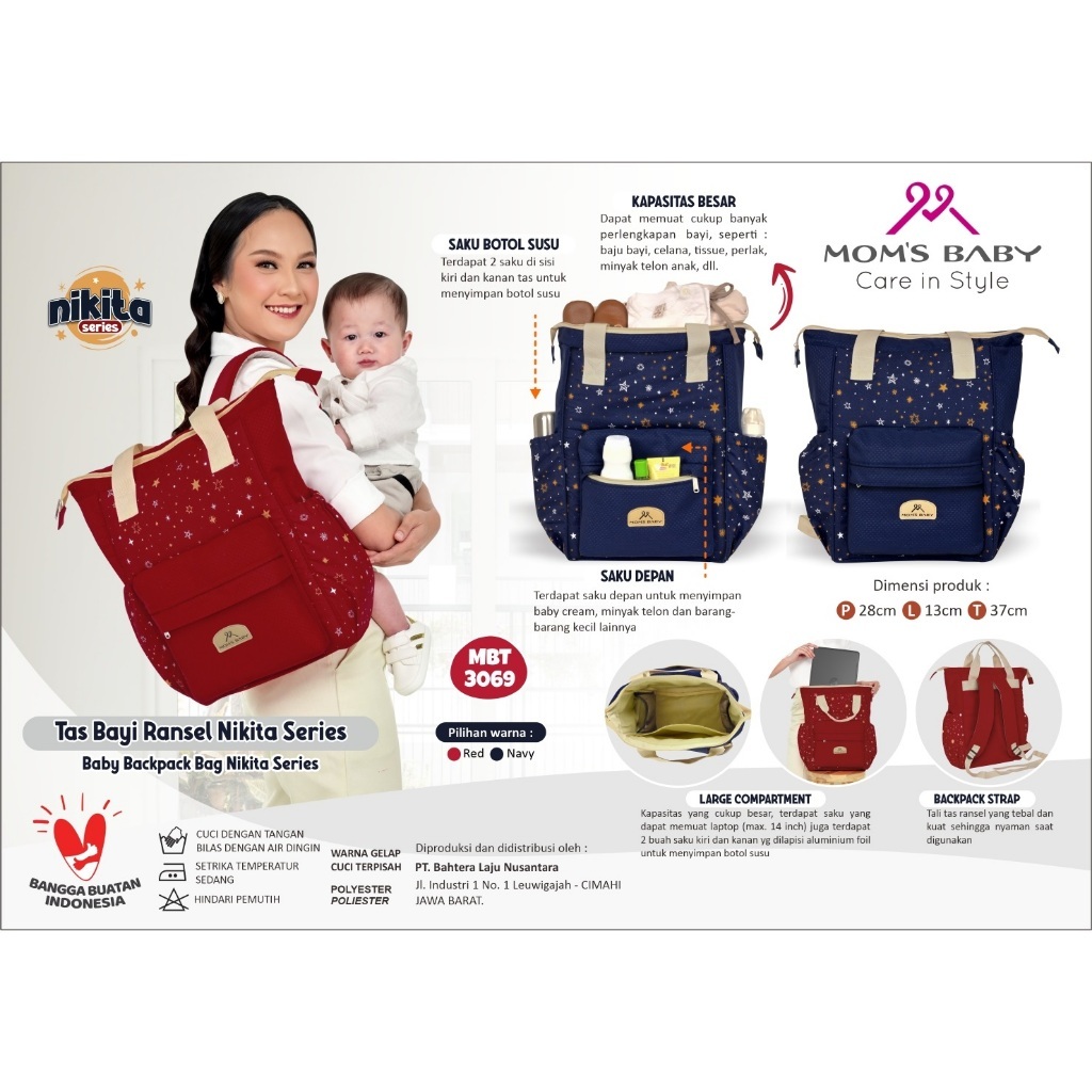 Jual Mom's Baby Tas Bayi Ransel Nikita MBT 3069 / Mom's Baby Tas Ransel ... Jual Mom's Baby Tas Bayi Ransel Nikita MBT 3069 / Mom's Baby Tas Ransel ...