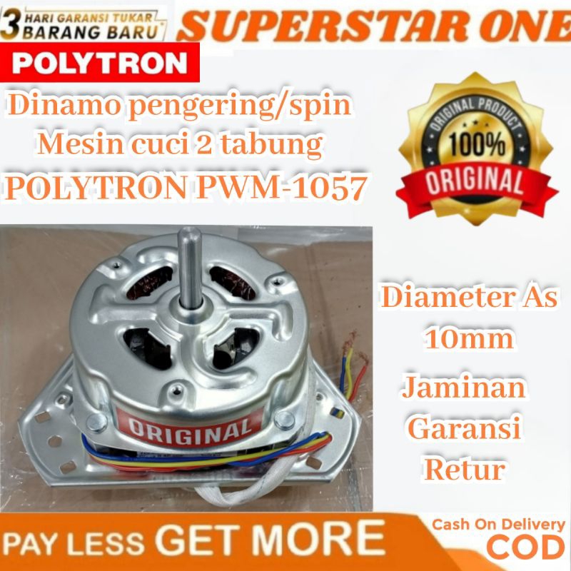 Jual Dinamo pengering/spin mesin cuci 2 tabung POLYTRON PWM-1057/PWM 1057 | Shopee Indonesia