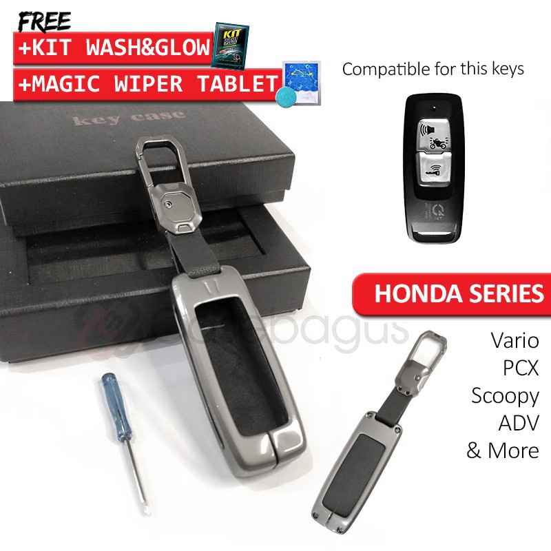 Jual Honda Vario 160, PCX 160 - Alloy Leather Case Kunci Motor Key ...