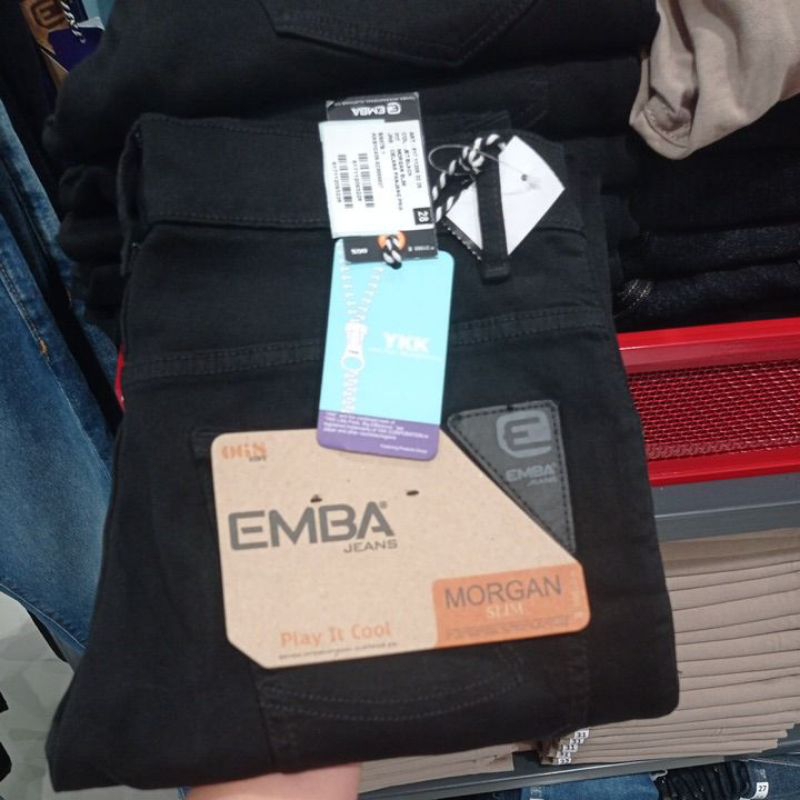 Jual emba jeans morgan slim celana jeans laki laki basic slim fit ...