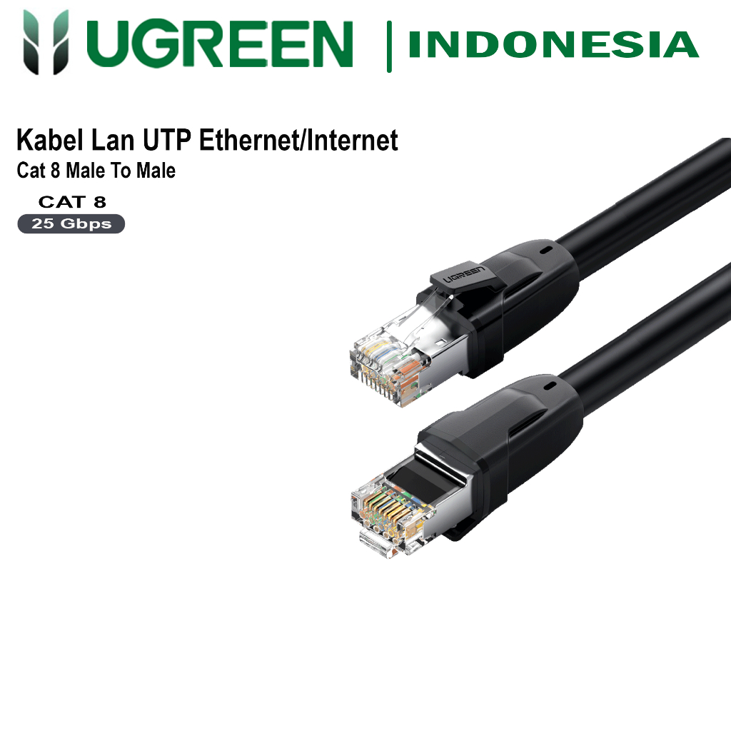 Jual UGREEN Kabel LAN Cat 8 RJ45 Ethernet Network 25Gbps Pure Cord 2M ...