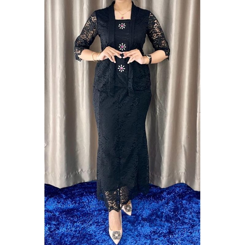 Jual Stelan khusus hitam Kartini rok panjang | Shopee Indonesia