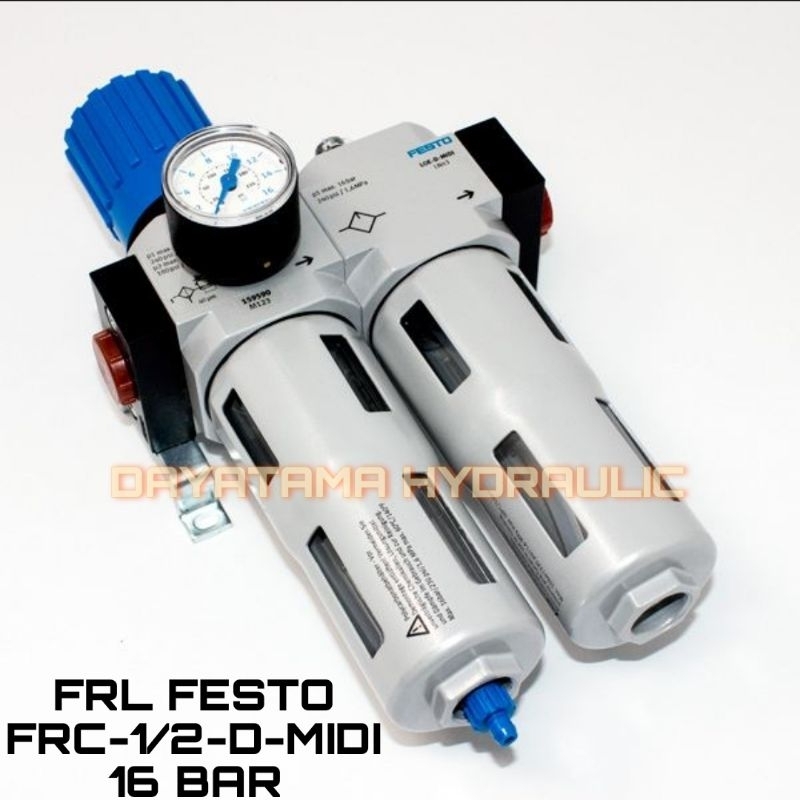 Jual FILTER REGULATOR LUBRICATOR FRC-1/2-D-MIDI / FRL FESTO FRC-1/2-D ...