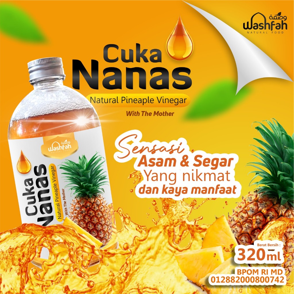 Jual Original Cuka Nanas Asli Natural Pineapple Vinegar 320 Ml | Shopee ...