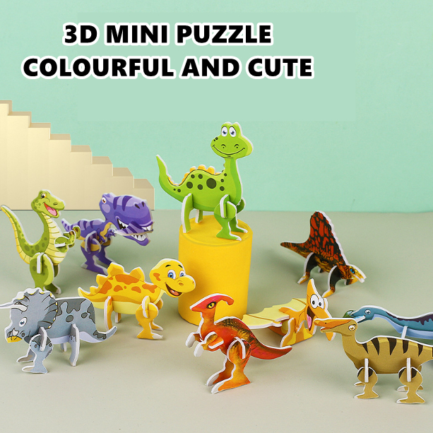 Jual (PR3D) Puzzle mini 3D set 10 lbr karakter lucu/suvenir ulang tahun ...