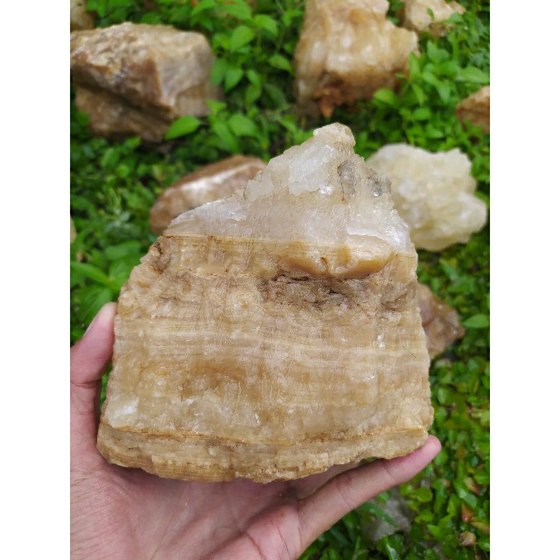 Jual rough batu natural calcite banded atau manih gajah 2kg | Shopee ...