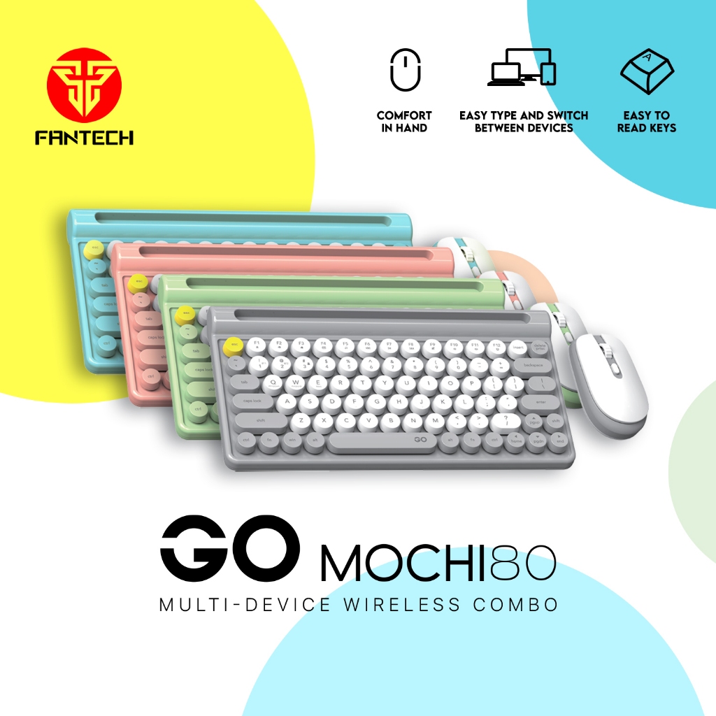 Jual Fantech Life Keyboard & Mouse Wireless GO MOCHI 80 65 Combo Set Bluetooth Dual Mode, Desain ...