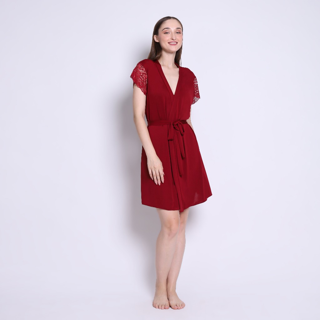 Jual Felancy Sleepwear Luxury Lace Kimono Set 078-NE5071 | Shopee Indonesia