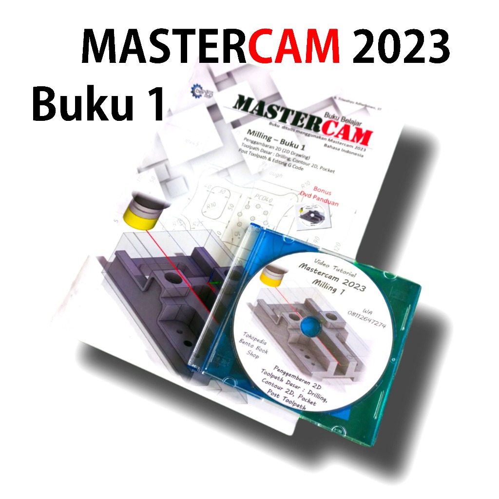 Jual Buku Mastercam 2023 Mill 1 + Dvd Tutorial | Shopee Indonesia