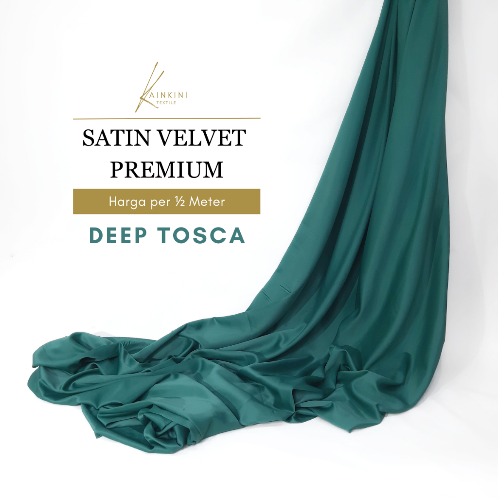 Jual (½ Meter) Kain Satin Velvet Premium Grade A Sateen Kilap Doff ...