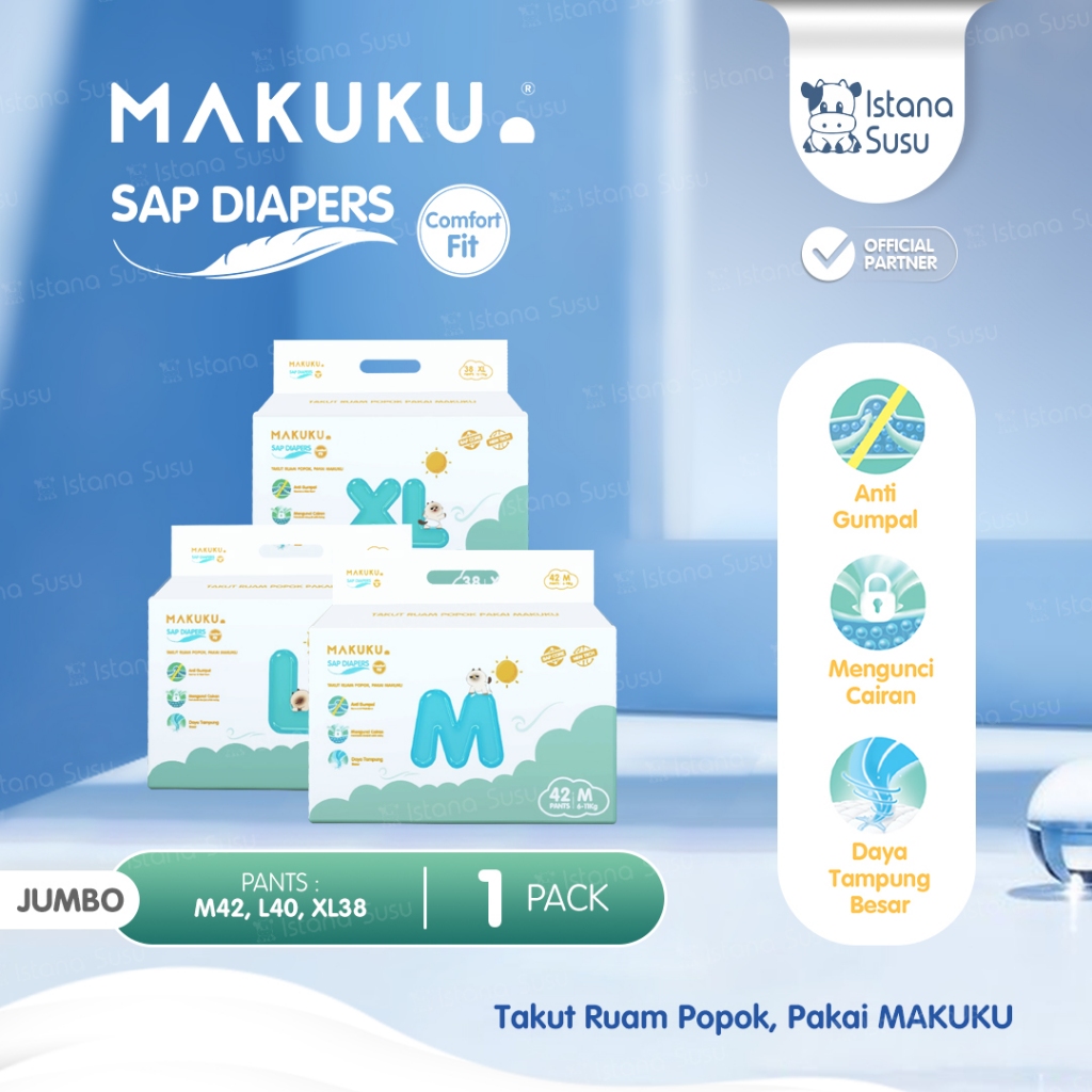 Jual Makuku Air Diapers Comfort Fit Pants Ukuran Besar M / L / XL ...