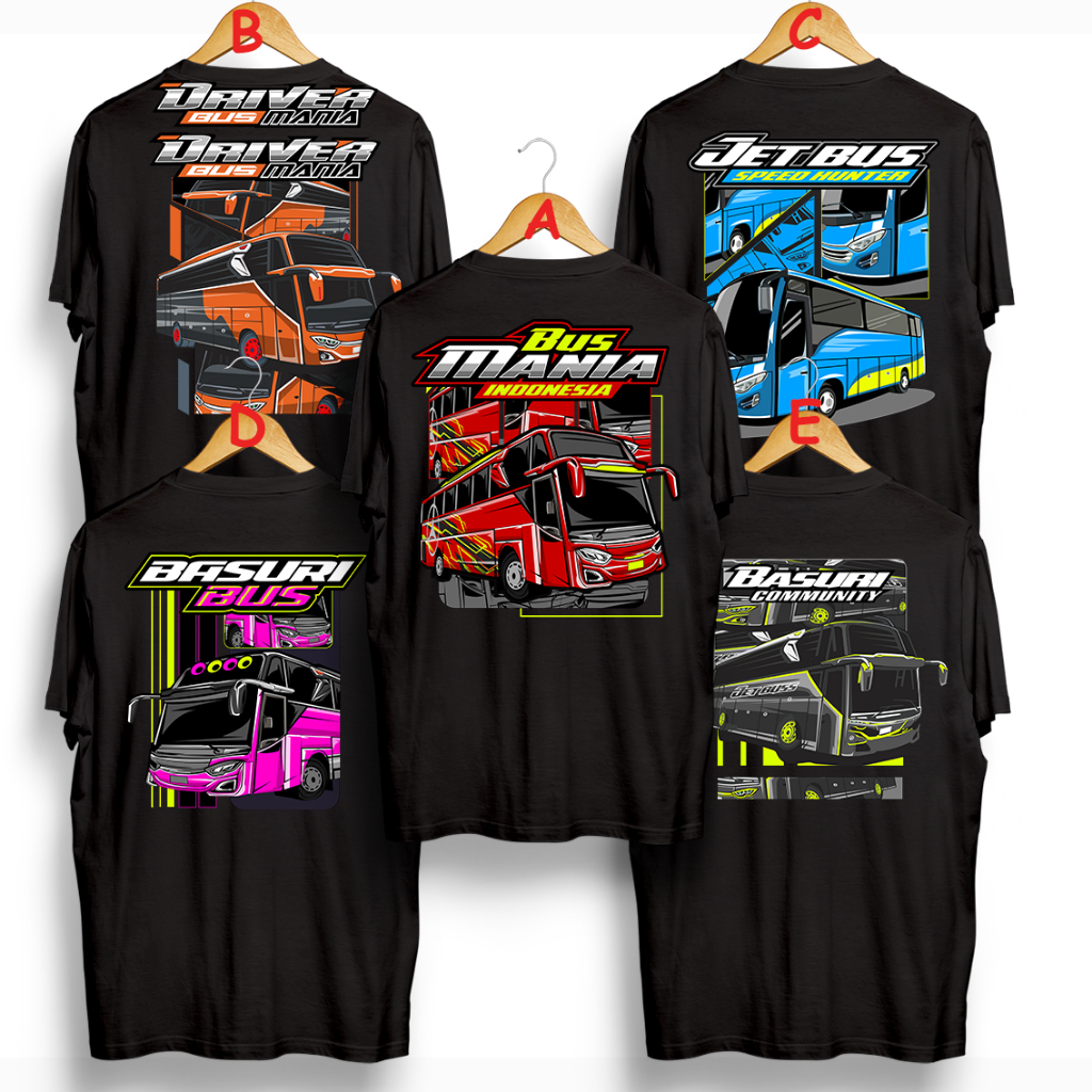 Jual KAOS DRIVER BUS MANIA BASURI COMMUNITY JET BUS TELOLET | Shopee Indonesia