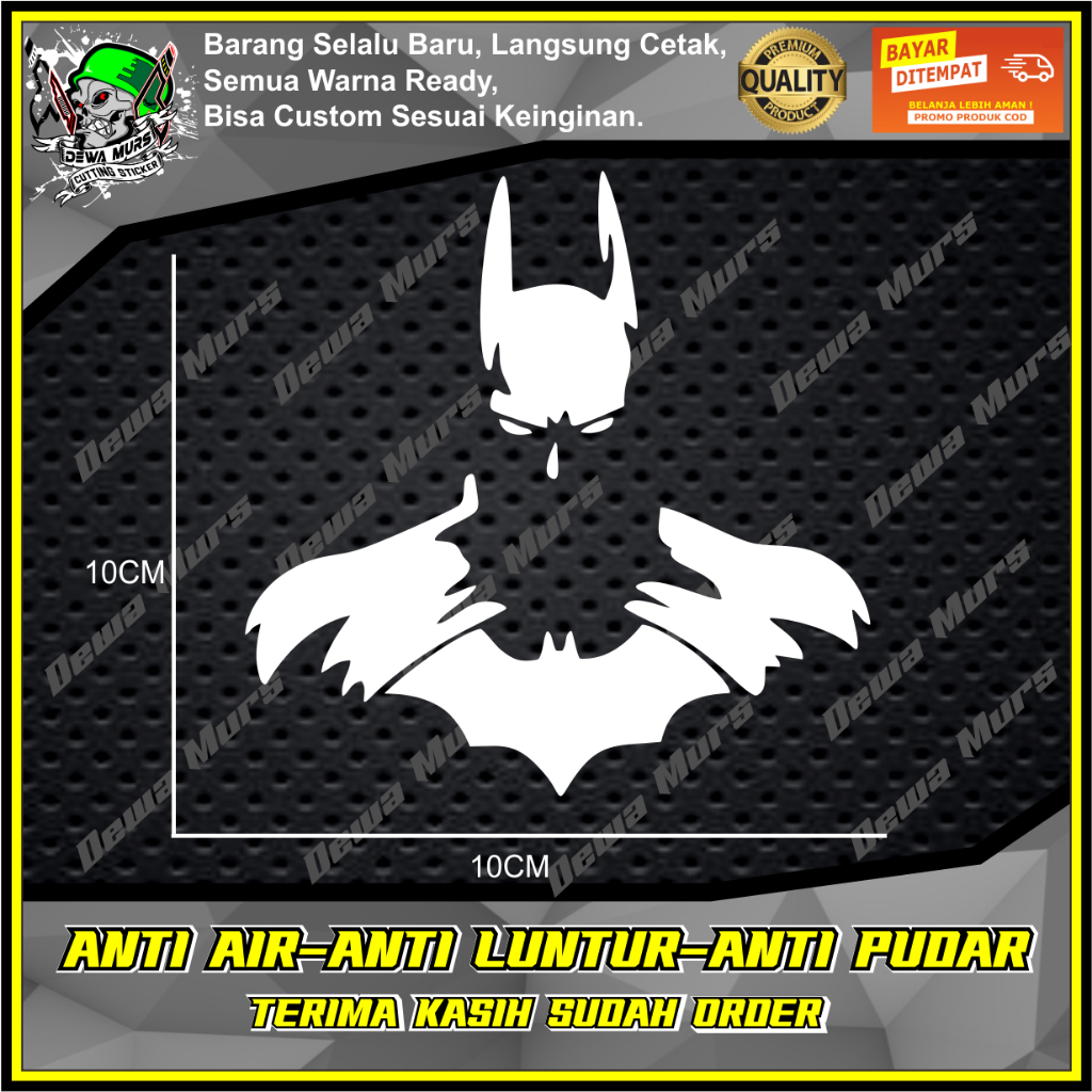 Jual Stiker BATMAN Cutting Sticker Cocok Buat Motor Dan Mobil | Shopee ...