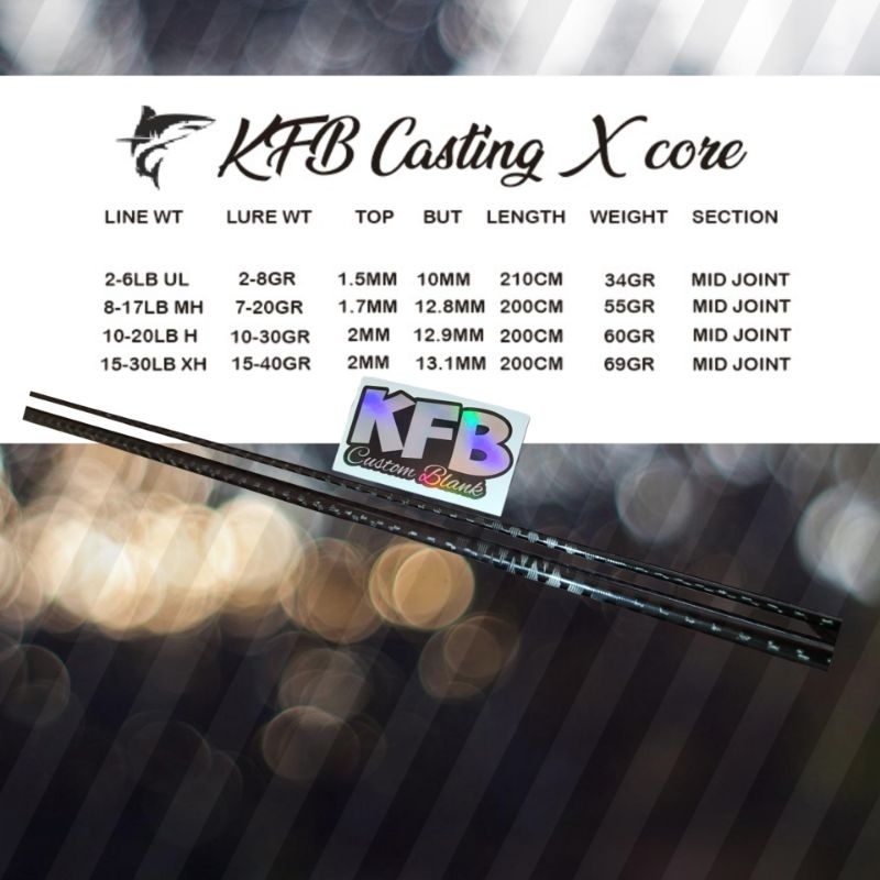 Jual Blank KFB Casting X Core ( MID JOINT ) | Shopee Indonesia