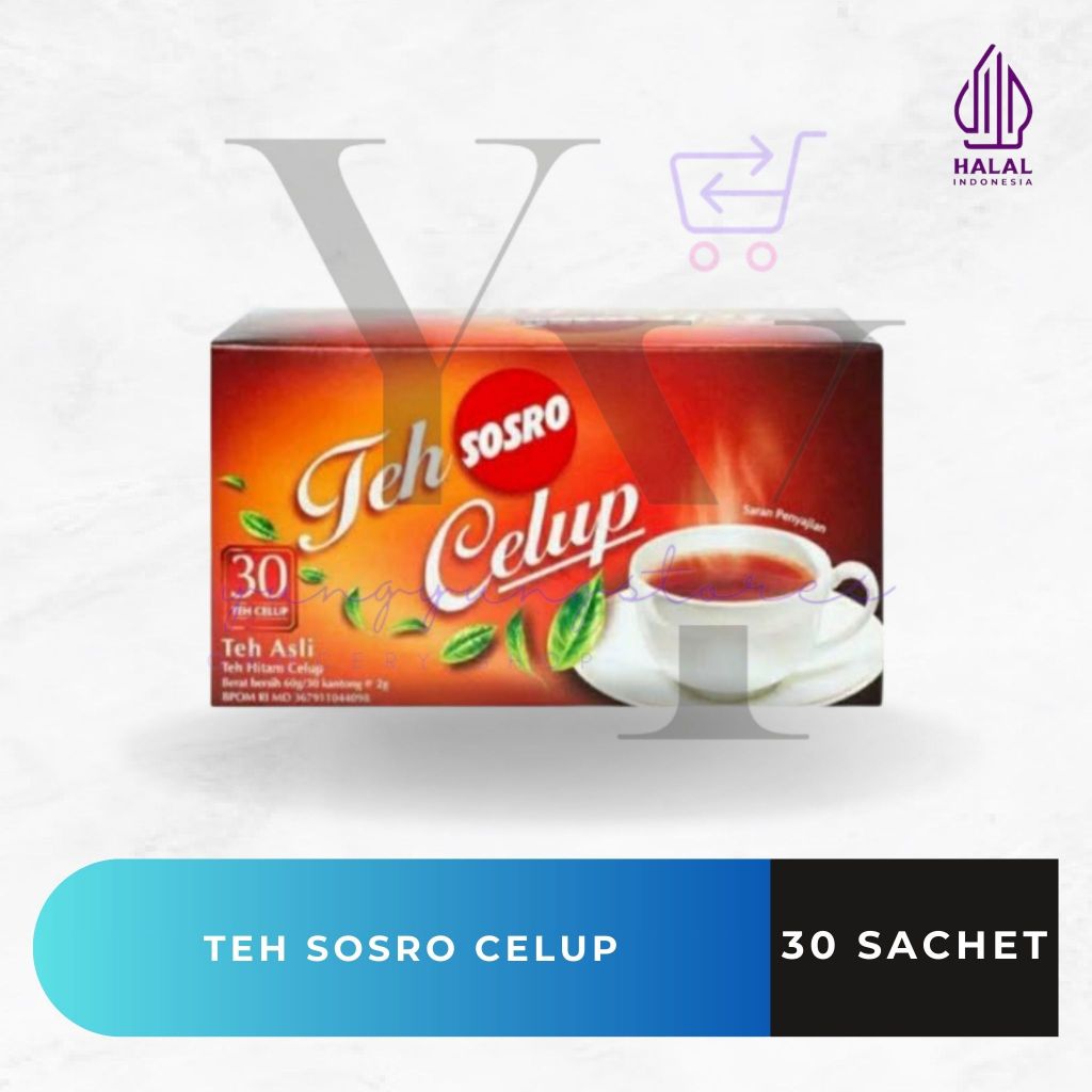 Jual Teh Celup Sosro Black Tea / Teh Hitam 30 Sachet 60 gram | Shopee ...