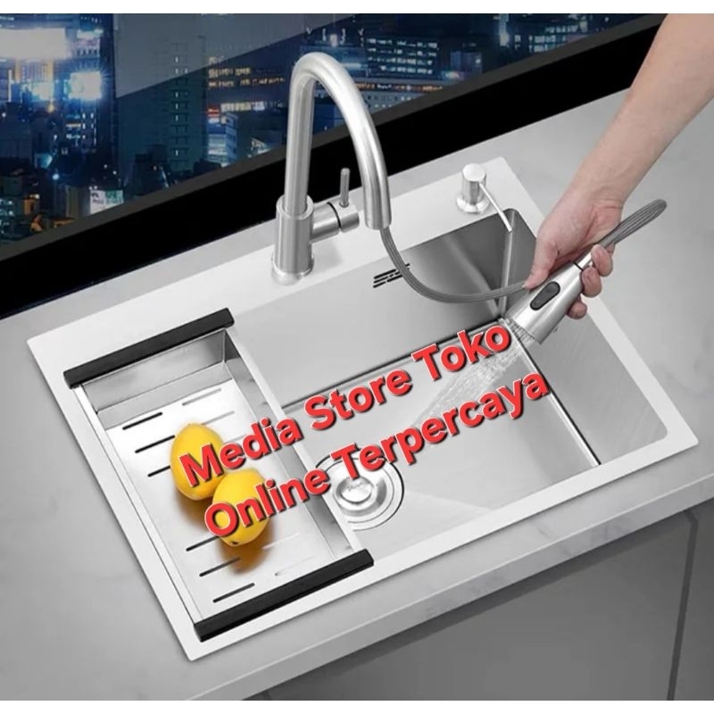 Jual Paket Lengkap Kitchen Sink Stainless INOBE 6045 SUS 304 + KRAN ...