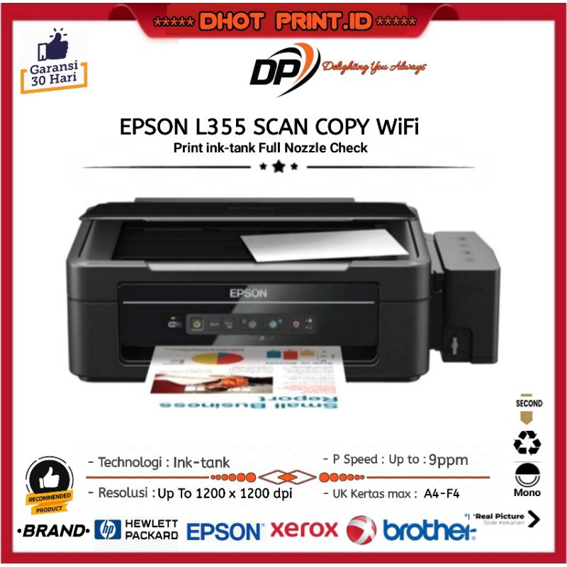Jual Printer Epson L355 Print Copy Scan Wireless | Shopee Indonesia