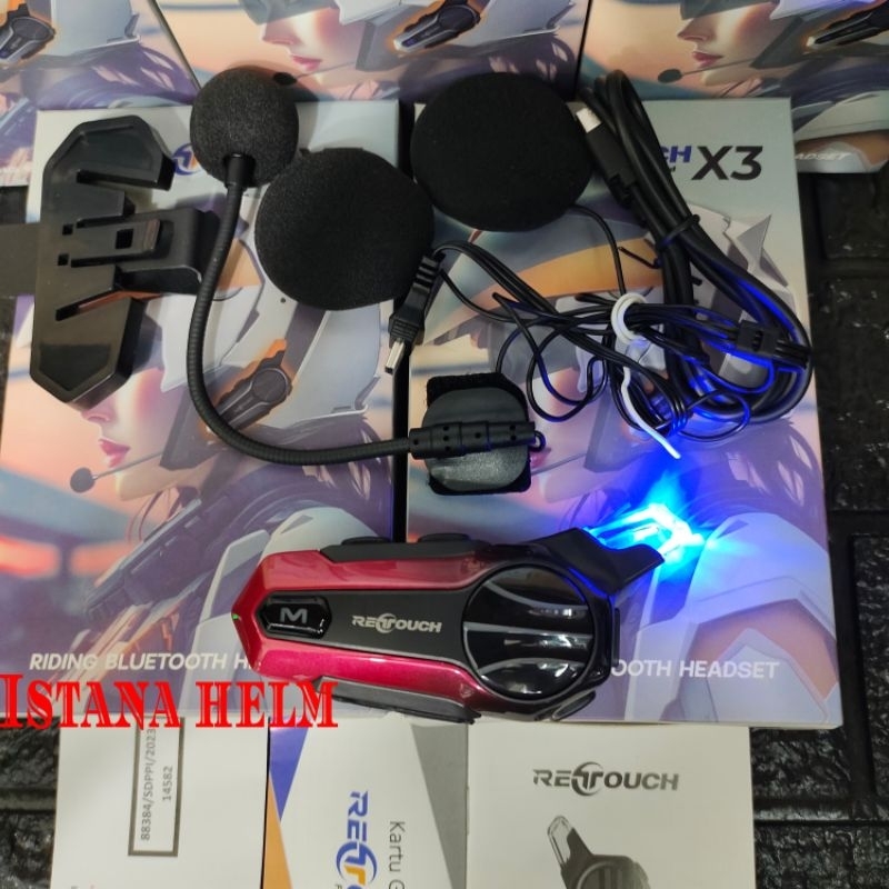 Jual INTERCOM RETOUCH X3 ORIGINAL | BLUETOOTH HELM | Shopee Indonesia