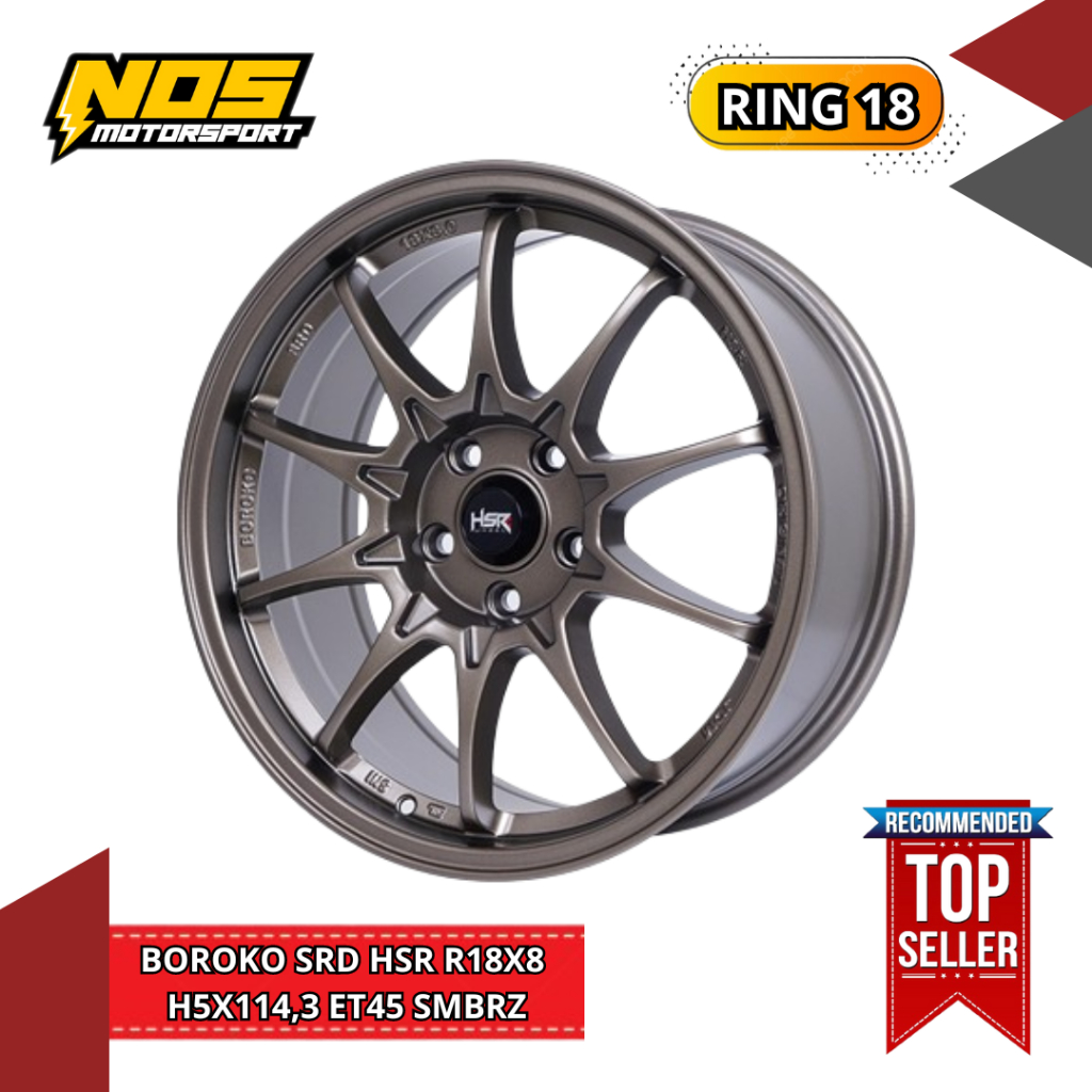 Jual Velg mobil racing hsr ring 18 HSR BOROKO SRD pcd 5x114,3 untuk crv, harier, civic, brv ...