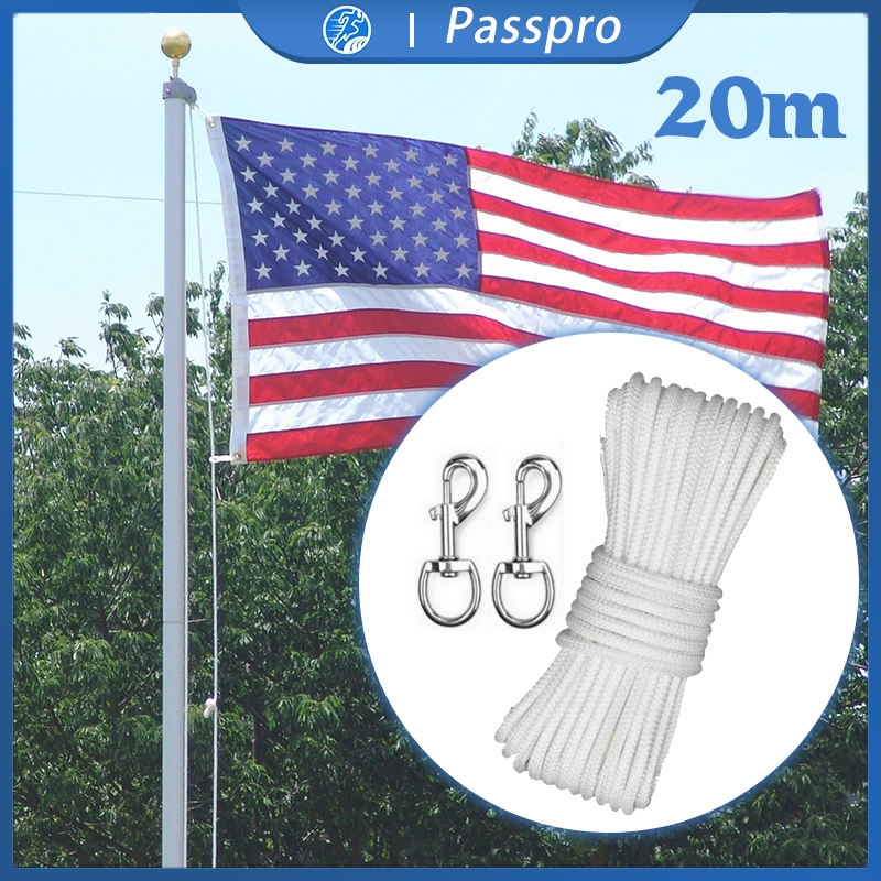 Jual Padat 8 Mm Tiang Bendera 20 Meter Halus Dan Kuat Tali Bendera ...