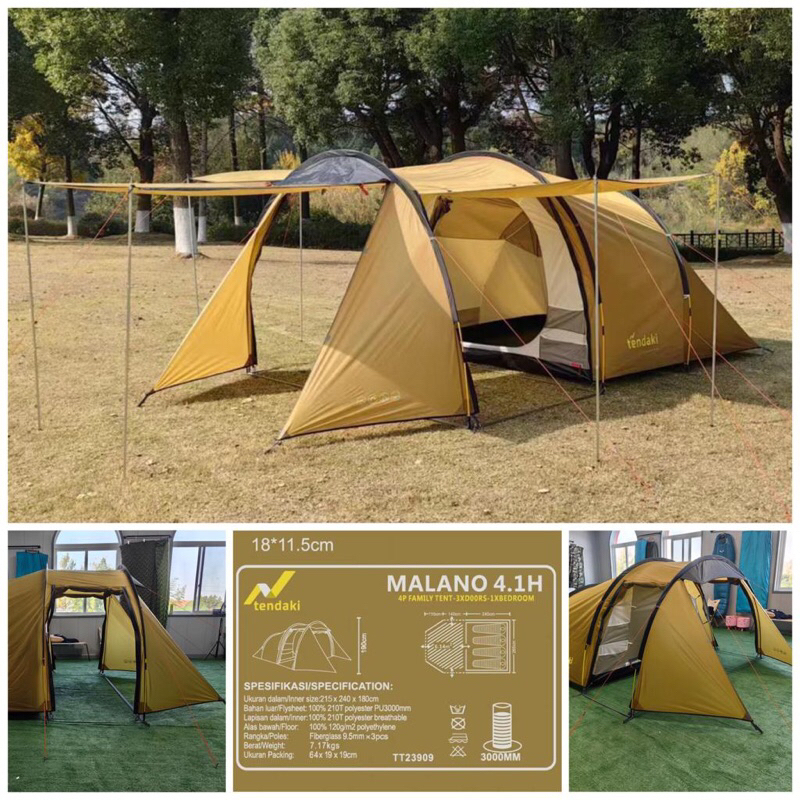 Jual tendaki •tenda malano 4.1 dan malano 4.1H family tent 3000mm ...