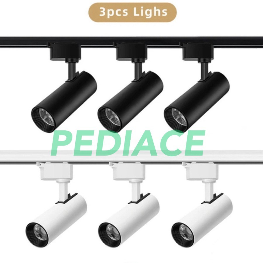 Jual 3set Lampu Sorot Cafe Track light LED COB 12Watt SNI Rel 1Meter ...