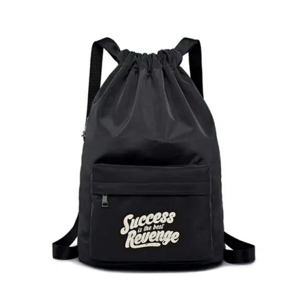 Jual PURAMA - Tas Serut Pria Wanita Bahan Cordura Hitam Anti Air | Shopee Indonesia