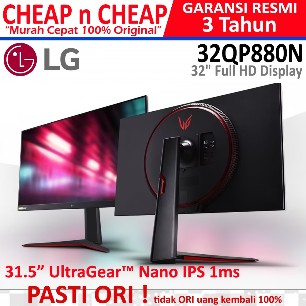 Jual LG 32GP850 UltraGear QHD Nano IPS 1ms 165Hz HDR with G-SYNC ...
