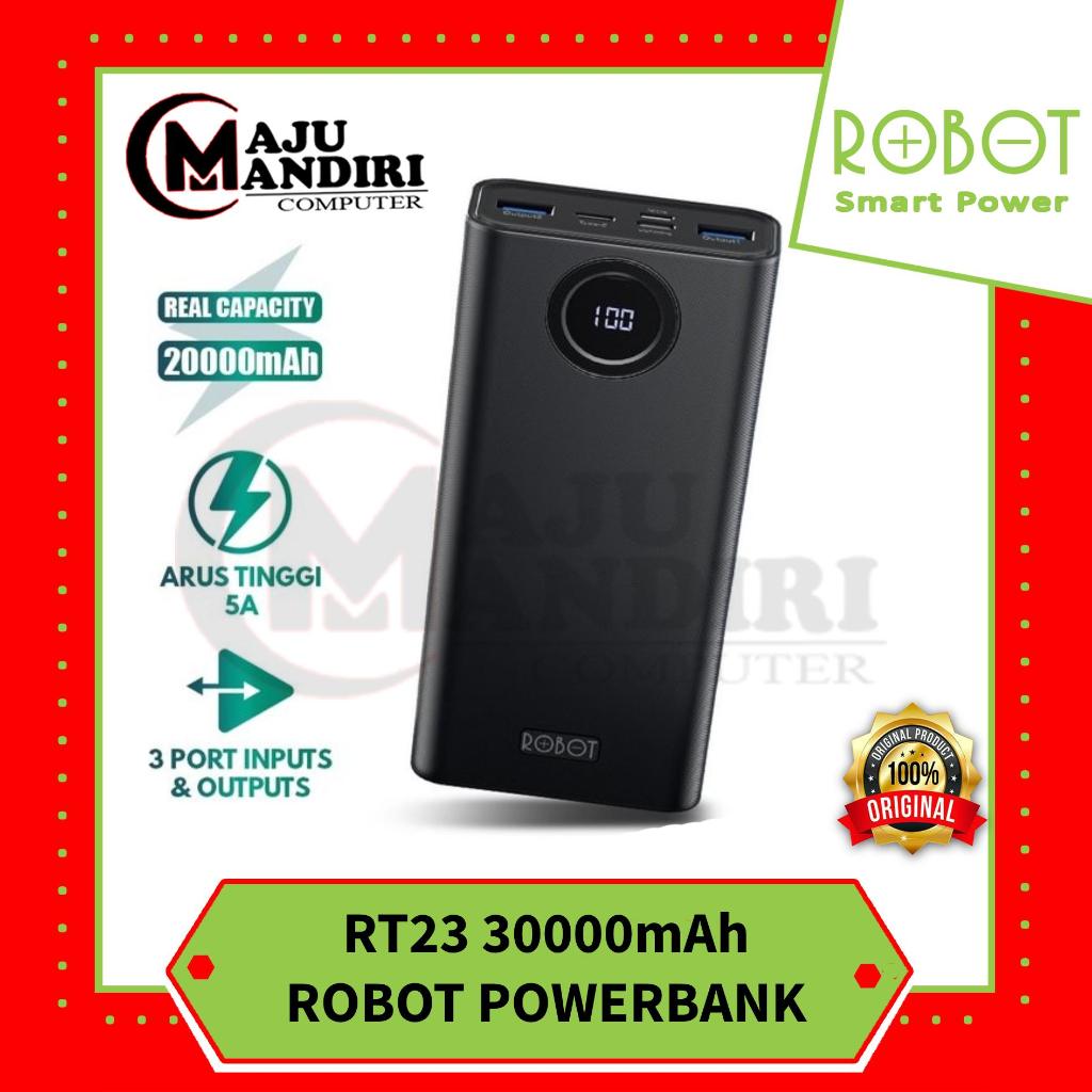 Jual power bank robot 20000mah RT23 Fast Charging 22.5W LED 3 Port ...