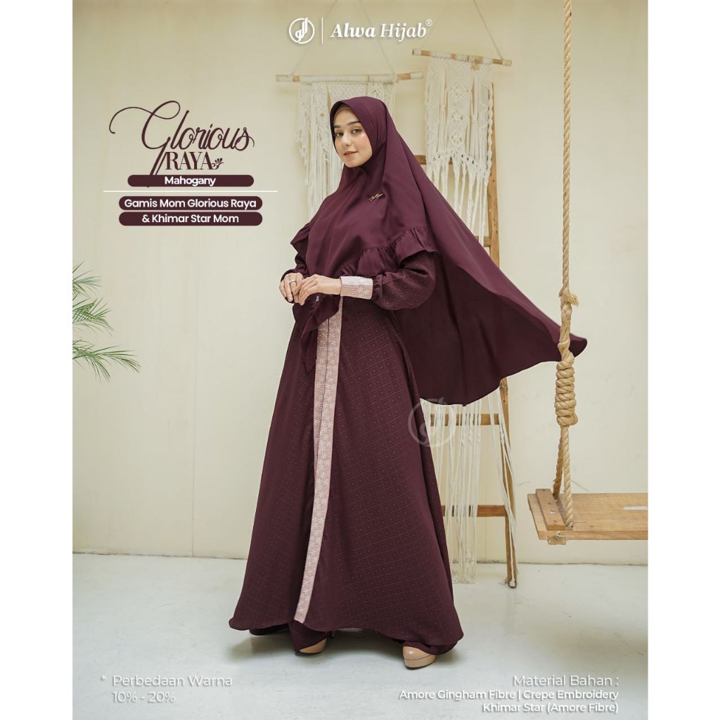 Jual ALWA HIJAB GLORIOUS GAMIS MOM SET STAR ELEGANT Shopee Indonesia