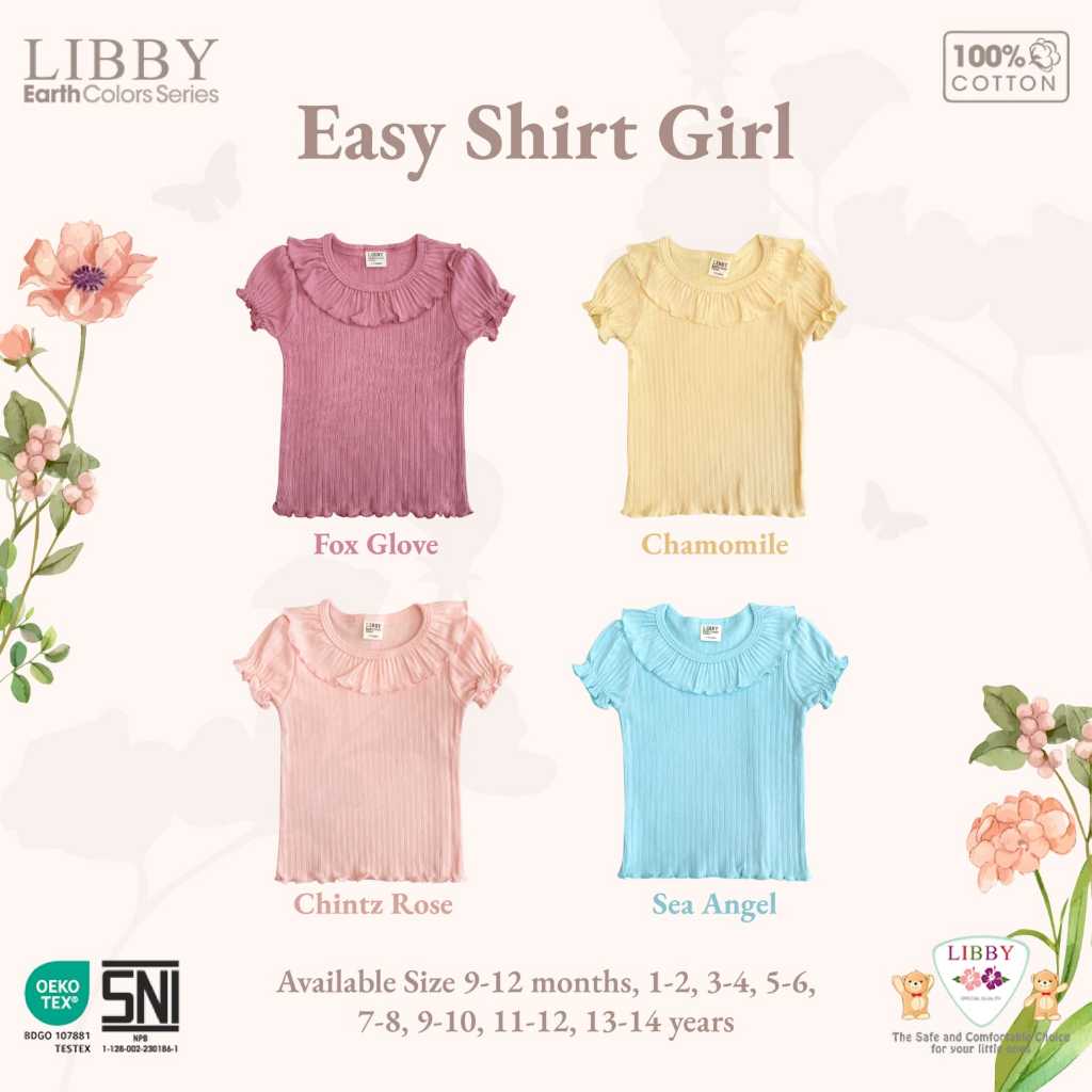 Jual LIBBY Earth colours easy Shirt girl kaos libby terbaru | Shopee Indonesia