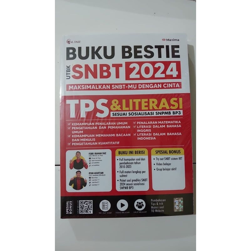 Jual Buku Bestie Utbk Snbt 2024 Tps Dan Literasi Maxima Alfaiz Update