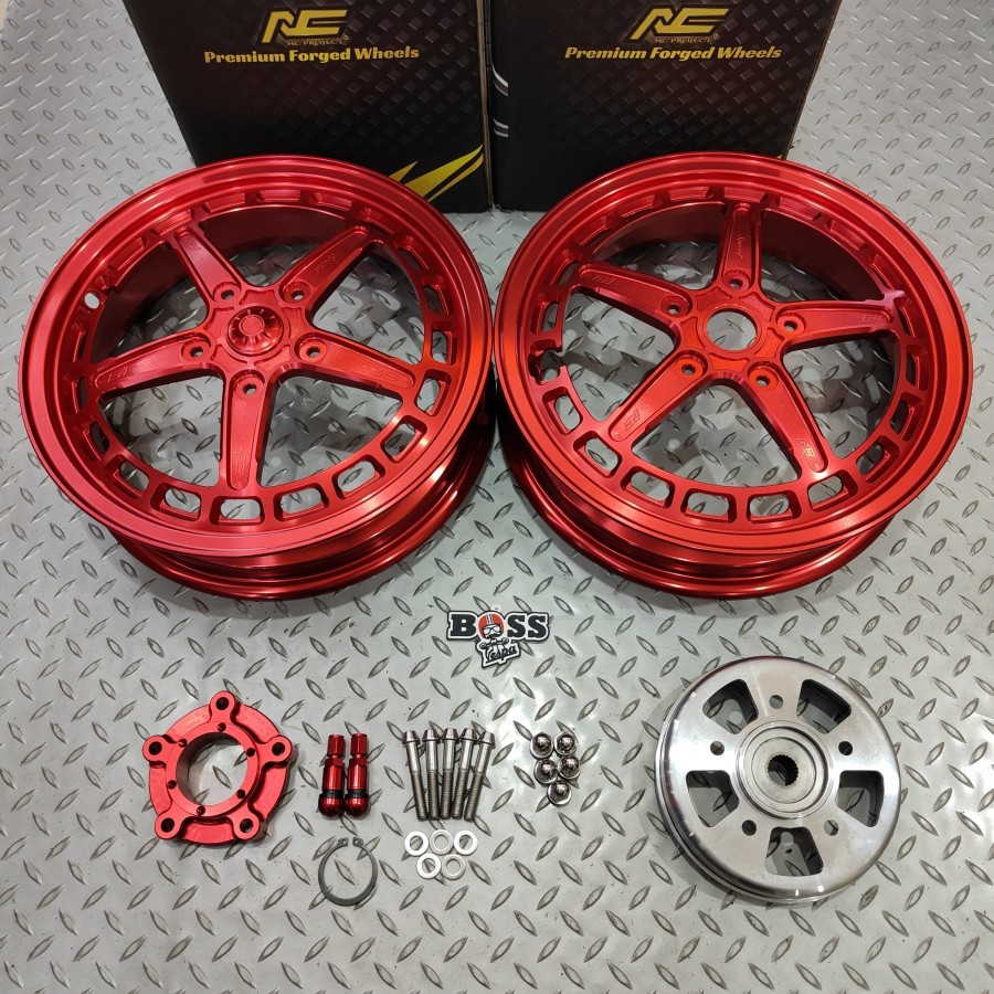 Jual Velg NC Project Speciale SP Red Front & Rear Vespa Sprint Prima ...