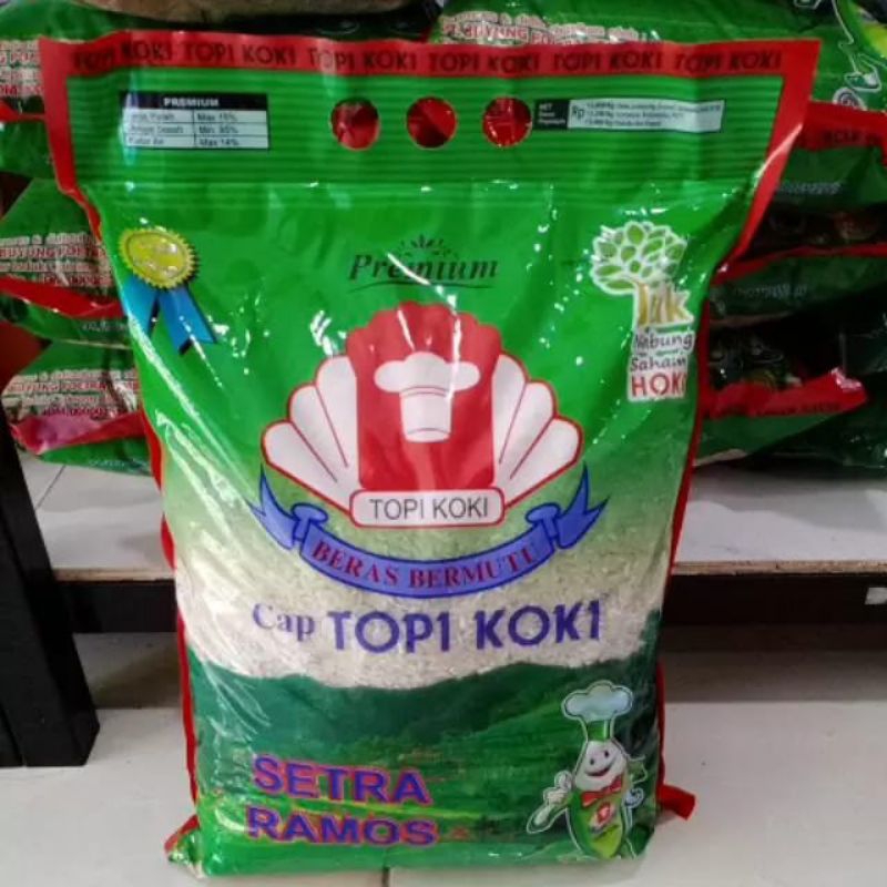 Jual Beras Cap Topi Koki Sentra Ramos dan Beras Hoki 5Kg | Shopee Indonesia