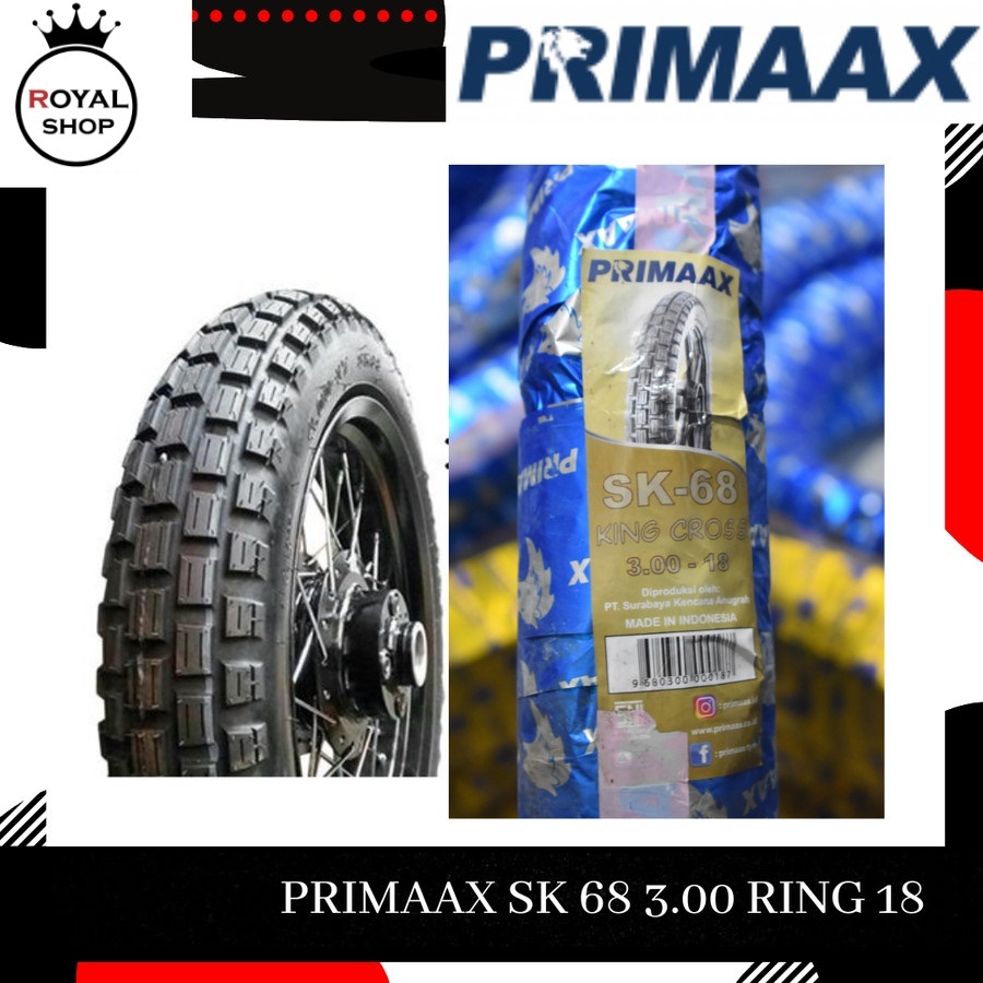 Jual PRIMAAX PRIMAX Ban Luar semi Trail SK 68 300-18 400-18Tube Type | Shopee Indonesia