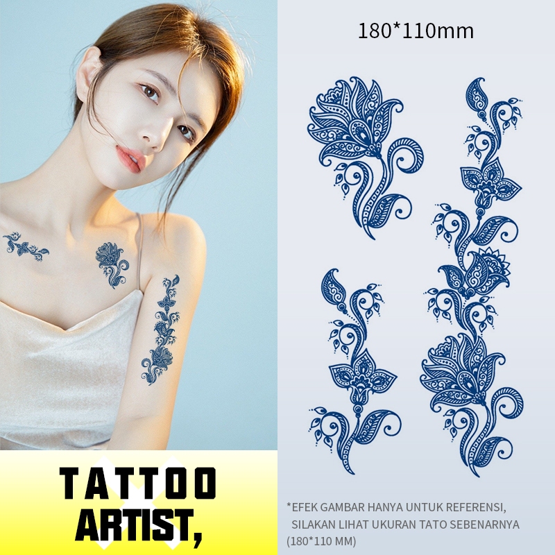 Jual motif Bunga seni, tatto temporer,tato temporer, tinta kertas bali ...