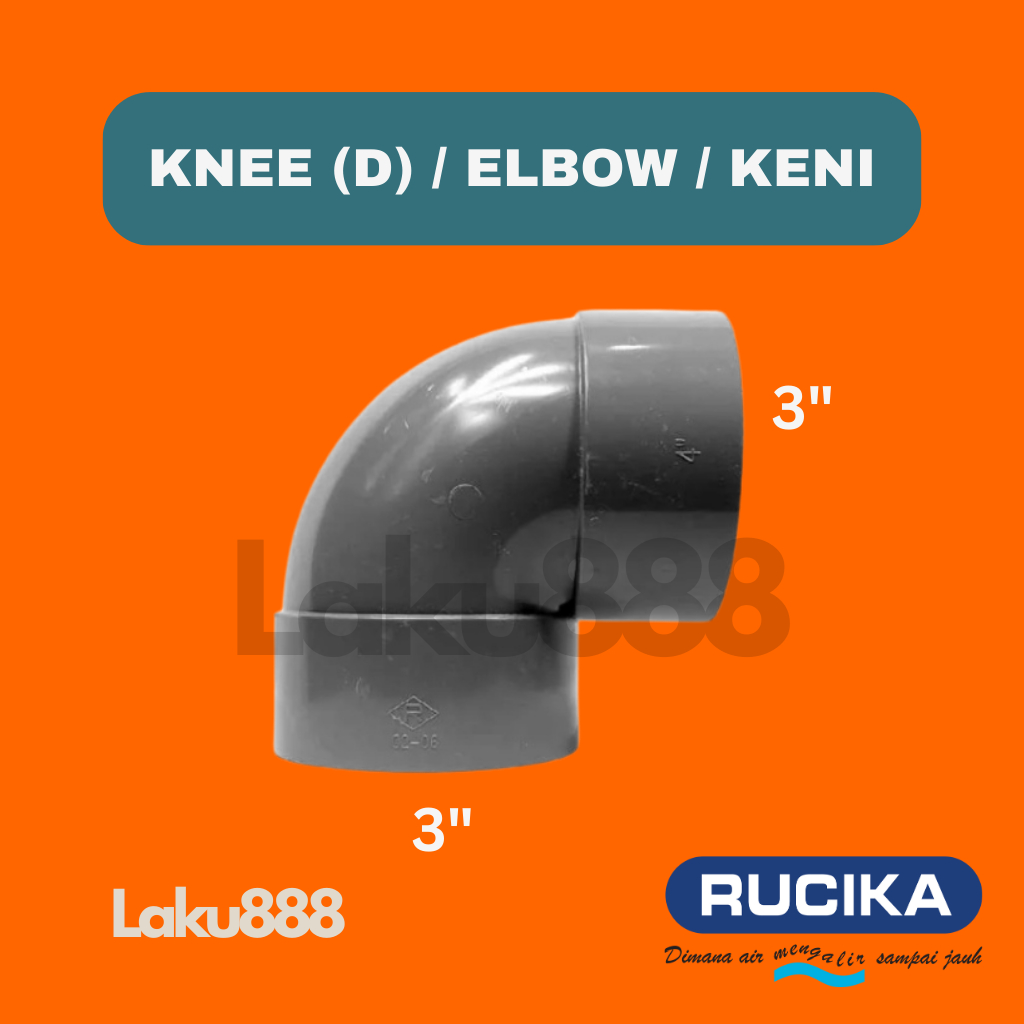 Jual Keni / Elbow / Knee 3" inch PVC Rucika D | Shopee Indonesia