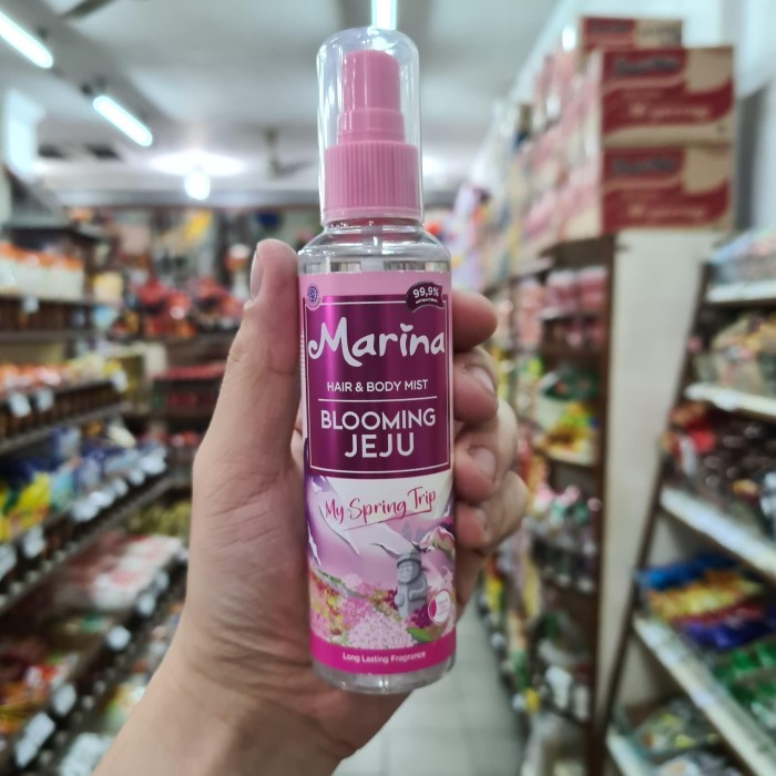 Jual MARINA HAIR & BODY MIST PINK BLOOMING JEJU MY SPRING TRIP 100 ml ...
