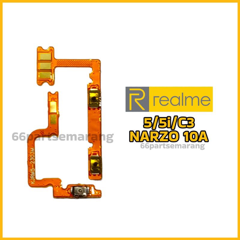 Jual Flexibel Flexible Power On Off Volume Realme 5 / 5i / C3 / Narzo 10A New | Shopee Indonesia