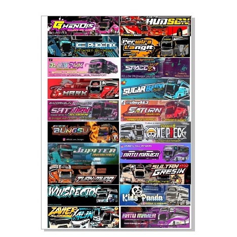Jual Stiker Bus Viral Telolet Basuri 100 Pcs Bahan Glossy Anti Air Ratu ...