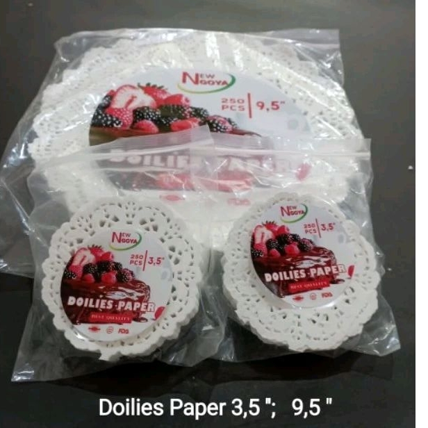 Jual Doilies Paper/ Paper Doilies 3,5'', 9,5'' inch/ Kertas Alas Kue ...