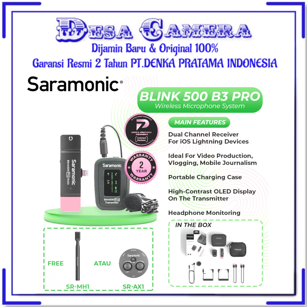Jual Saramonic Blink 500 B3 Pro Wireless Microphone System | Shopee ...