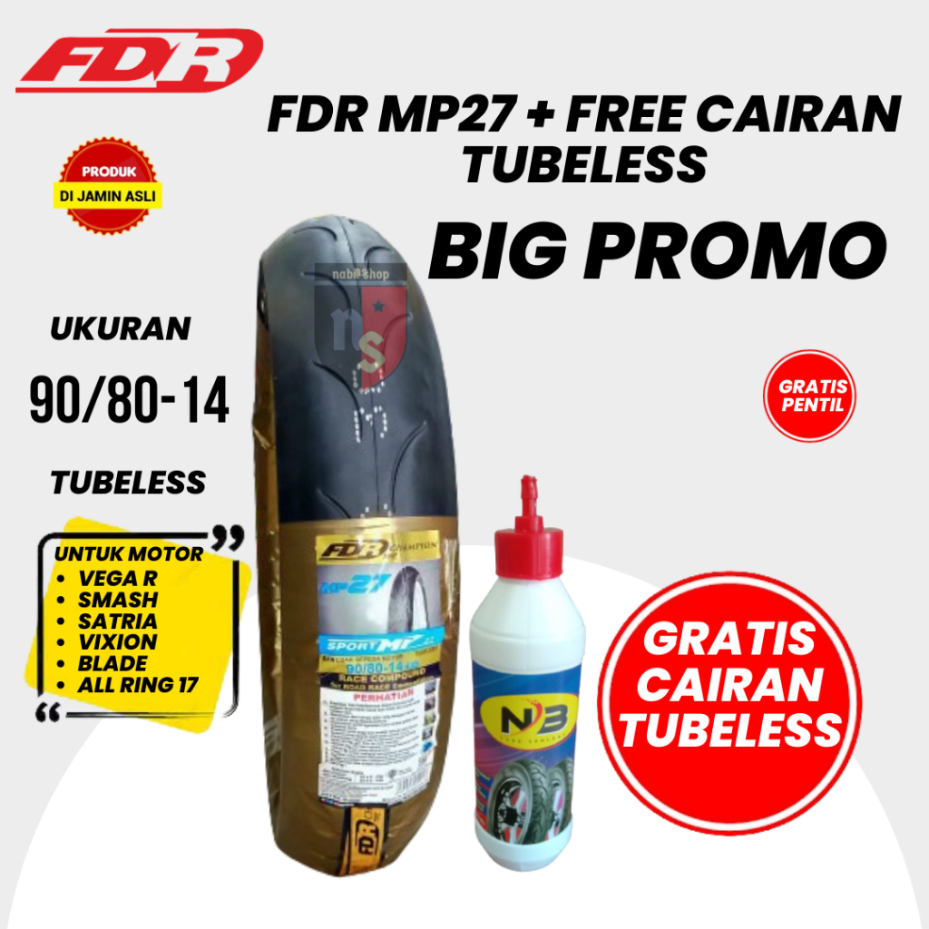 Jual FDR Sport MP27 ukuran 90 80 ring 14 Soft compound New | Shopee ...
