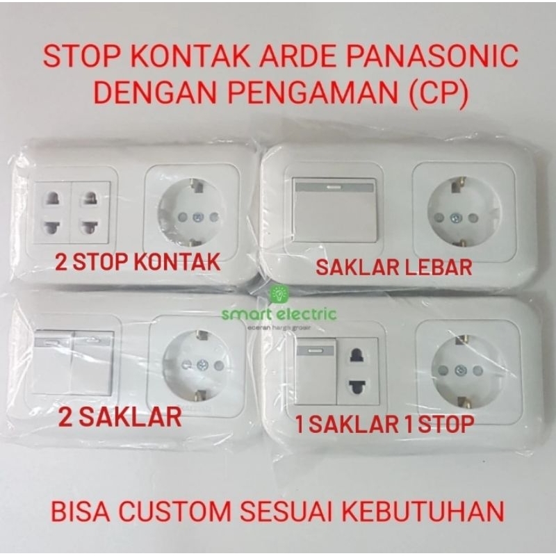 Jual Panasonic Stop Kontak Arde CP WEJP 11212-7 & Saklar Wide Series ...